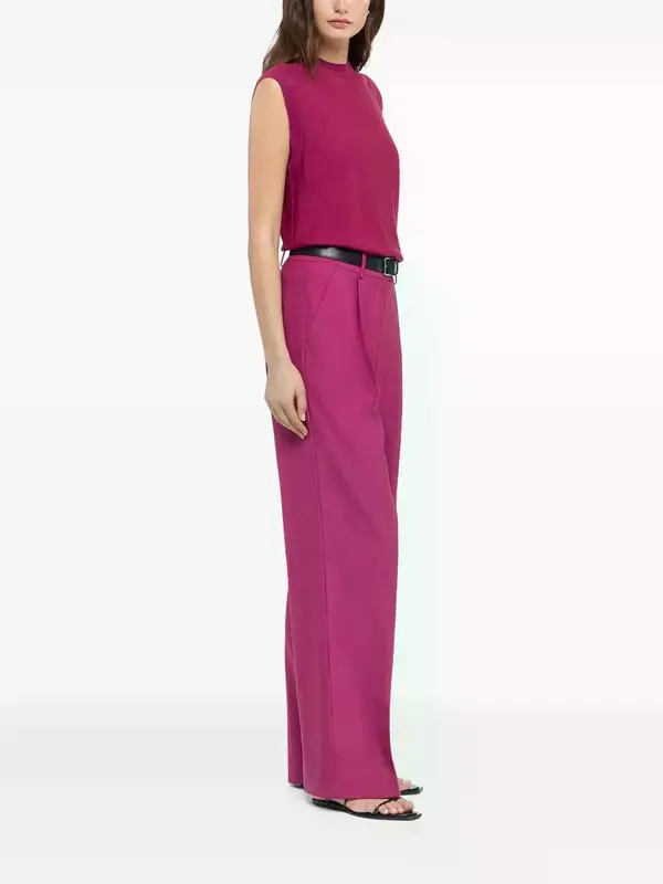 Another Tomorrow Fine-knit Wool Top - Pink