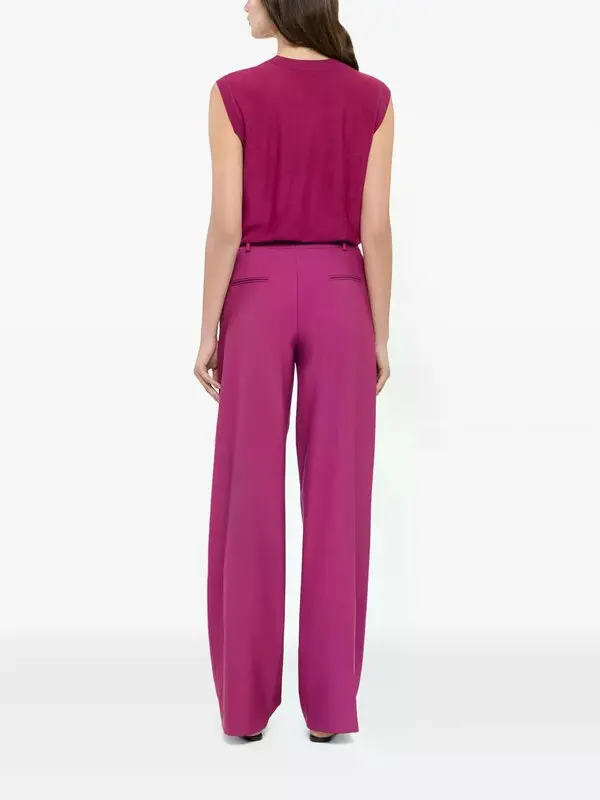 Another Tomorrow Fine-knit Wool Top - Pink
