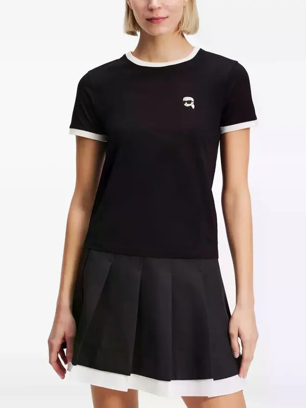 Karl Lagerfeld Ikon Contrasting-trim T-shirt