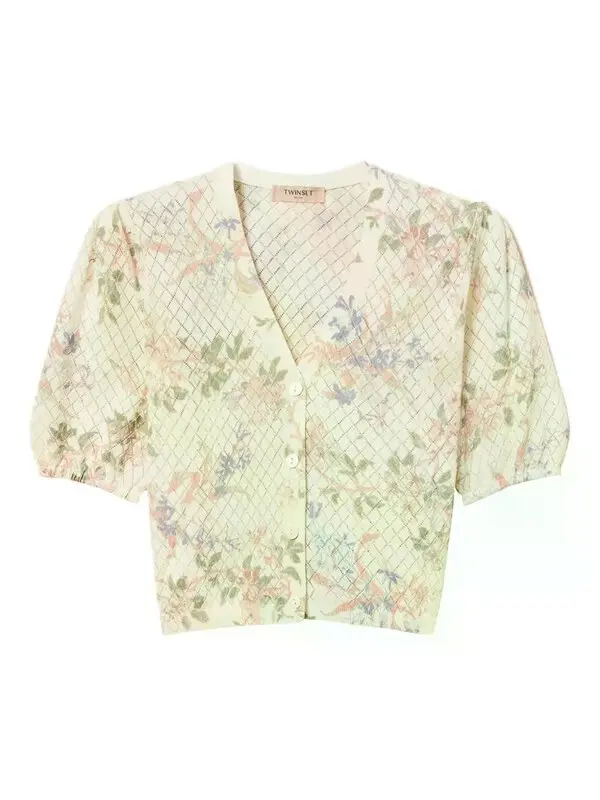 TWINSET Floral-jacquard Cardigan