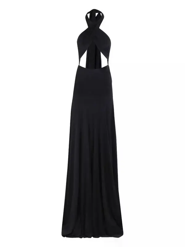 Norma Kamali Cut-Out Maxi Dress - Black | Editorialist