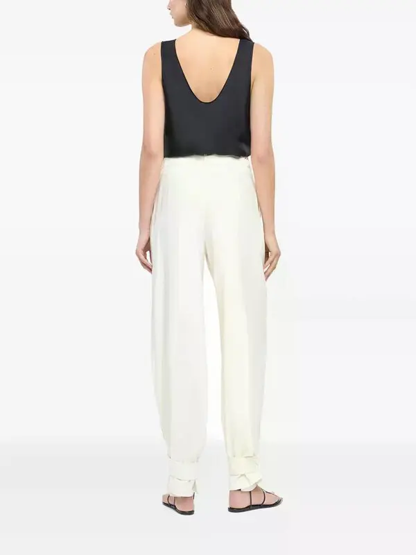 Another Tomorrow Silk Tank Top - Black