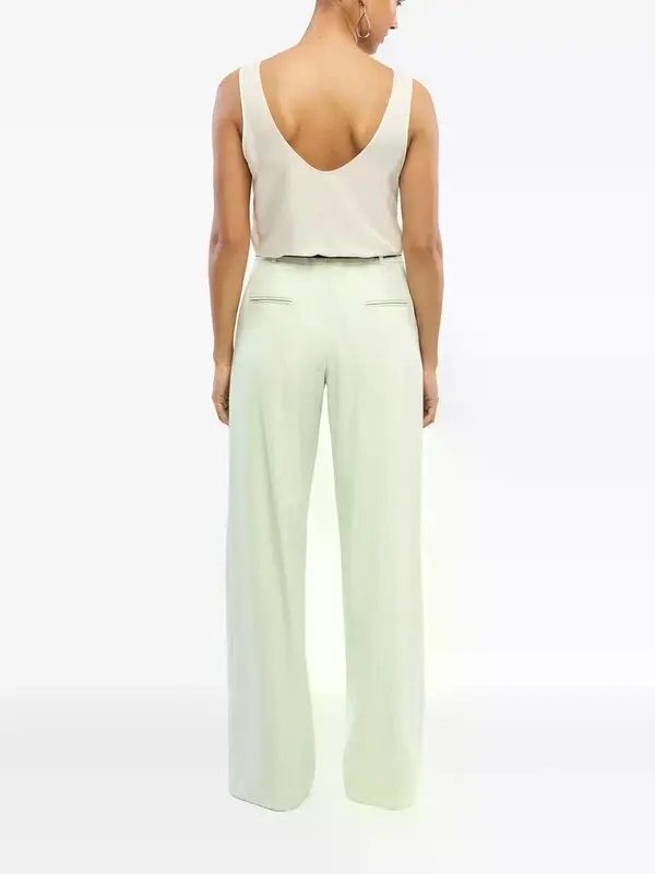 Another Tomorrow Wide-leg Trousers - Green
