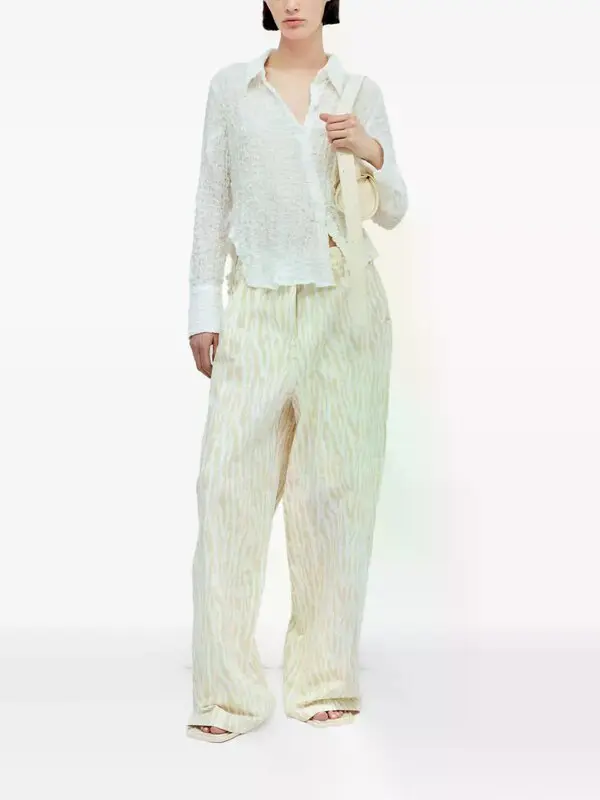 SONG FOR THE MUTE Zebra Print Trousers - Neutrals