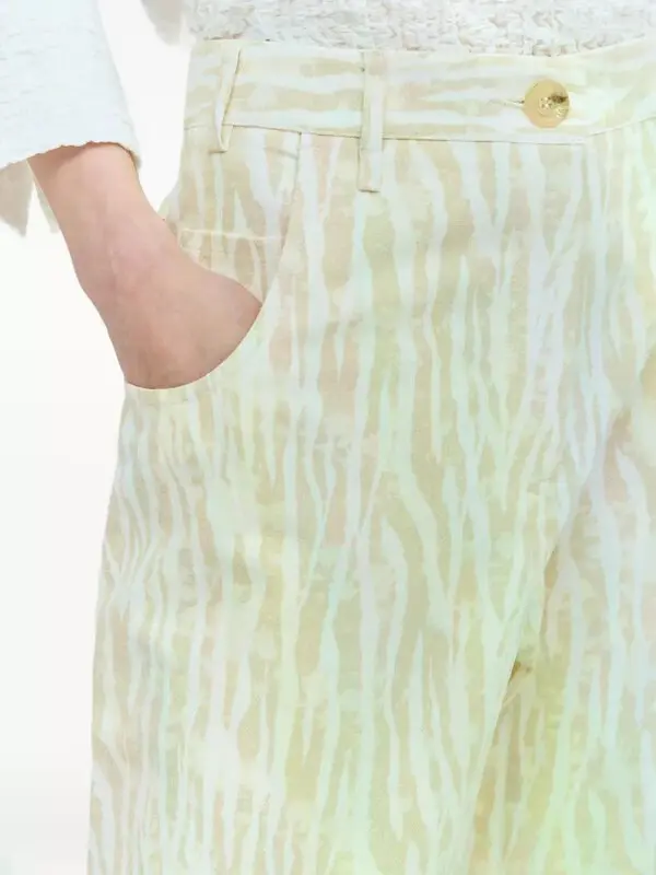 SONG FOR THE MUTE Zebra Print Trousers - Neutrals