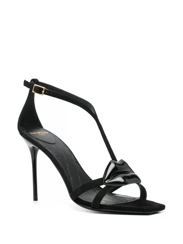 Balmain 95mm Lips Sandals - Black