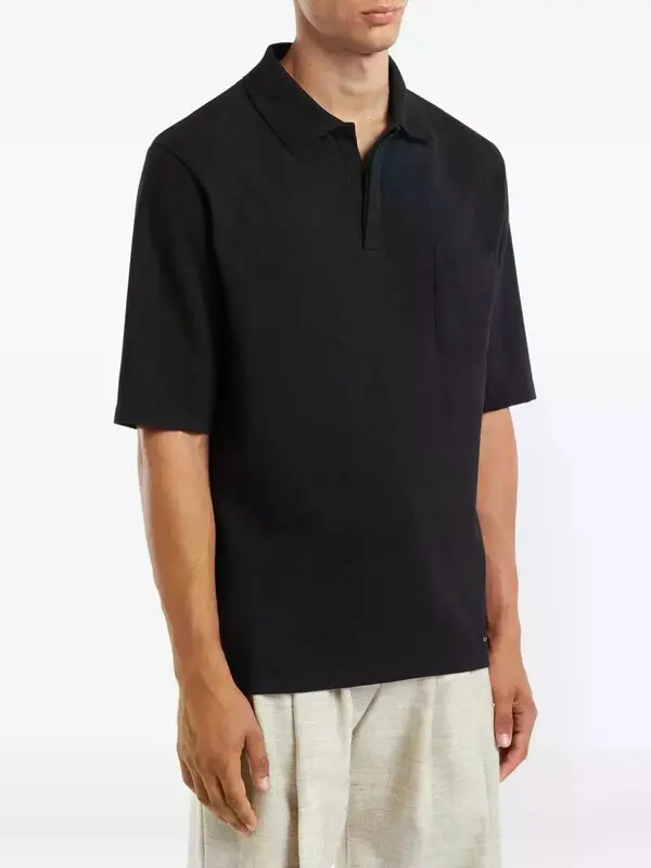 GIUSEPPE ZANOTTI Lr-63 Cotton Polo Shirt - Black