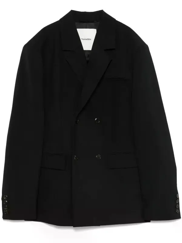 Nanushka Double-breasted Blazer - Black