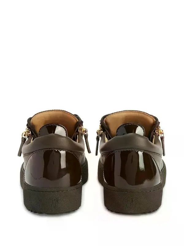 GIUSEPPE ZANOTTI Frankie Double-zip Low-top Sneakers - Brown