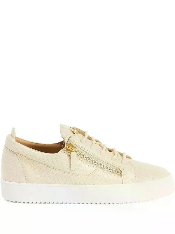 GIUSEPPE ZANOTTI Frankie Double-zip Low-top Sneakers - Neutrals