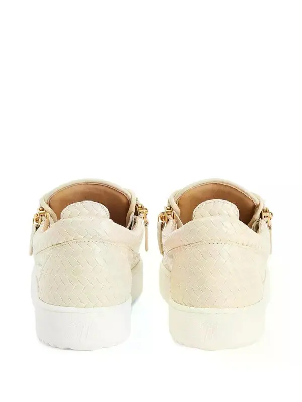 GIUSEPPE ZANOTTI Frankie Double-zip Low-top Sneakers - Neutrals