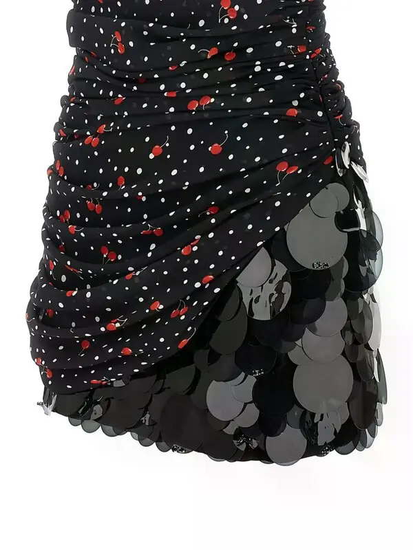 DES_PHEMMES Ruched Polka-dot Dress