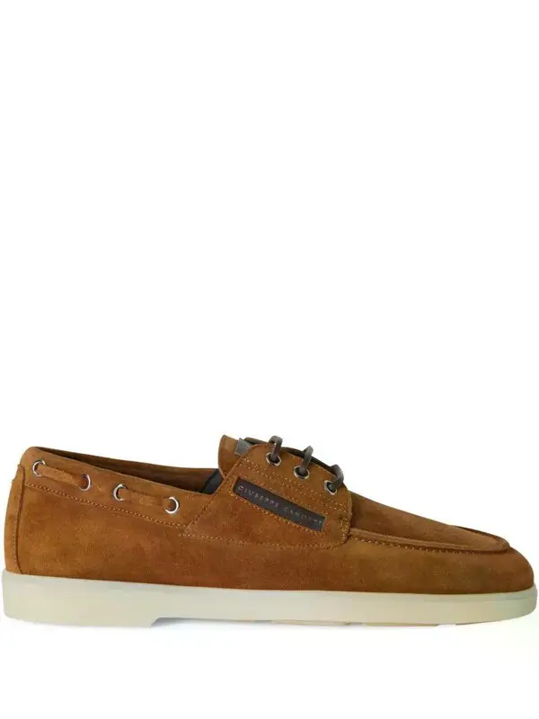 GIUSEPPE ZANOTTI Suede Boat Shoes - Brown