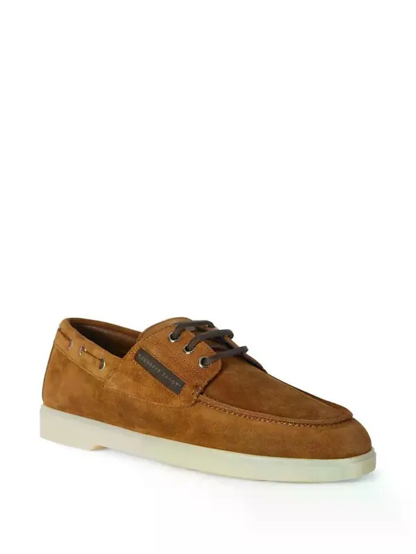 GIUSEPPE ZANOTTI Suede Boat Shoes - Brown