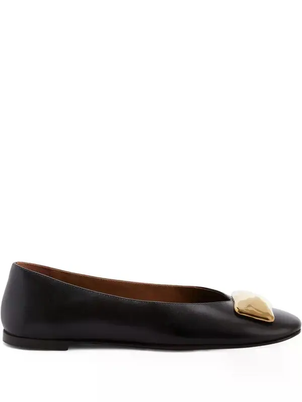 GIUSEPPE ZANOTTI Georgia Stone Ballet Flats - Black