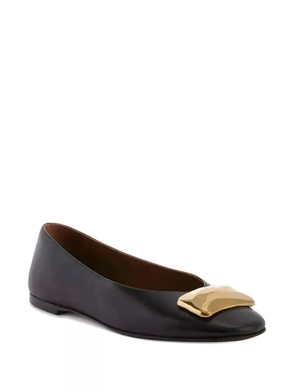 GIUSEPPE ZANOTTI Georgia Stone Ballet Flats - Black
