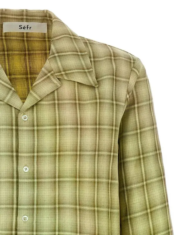 Séfr Ignacio Plaid-checked Shirt - Neutrals