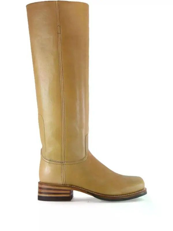 NOTABENE Achilla Knee-high Leather Boots - Neutrals
