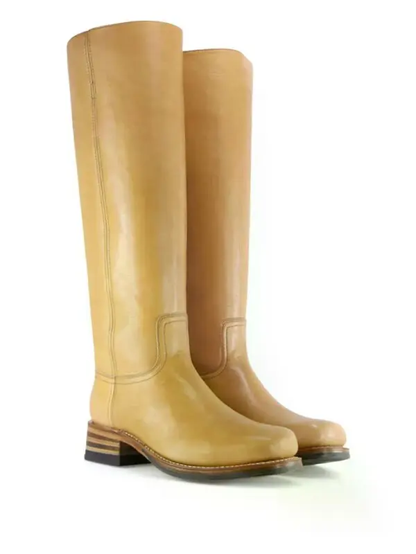 NOTABENE Achilla Knee-high Leather Boots - Neutrals