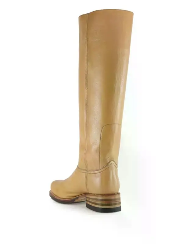 NOTABENE Achilla Knee-high Leather Boots - Neutrals