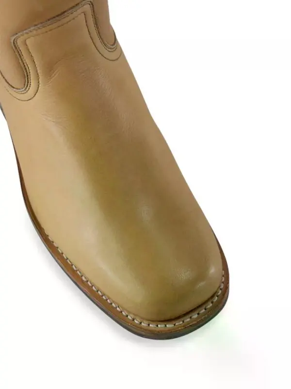 NOTABENE Achilla Knee-high Leather Boots - Neutrals