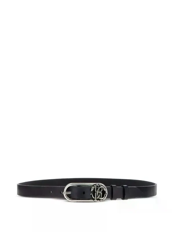 Roberto Cavalli Snake-plaque Belt - Black