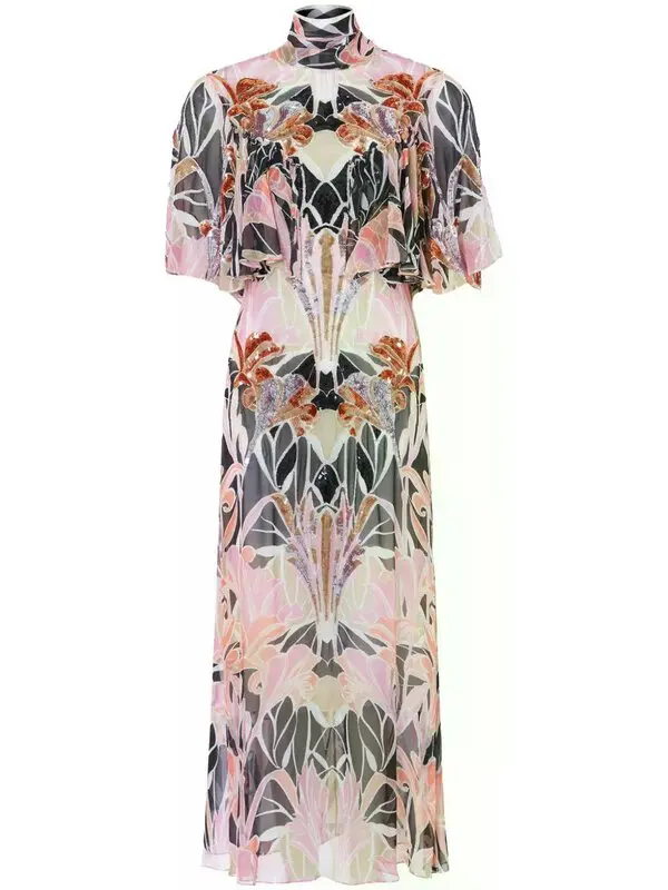 TEMPERLEY LONDON Alani Midi Dress - Pink