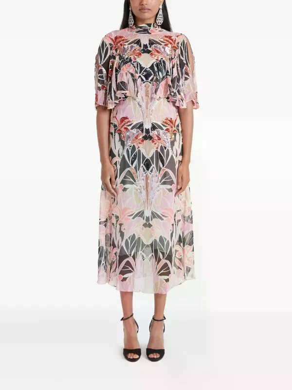 TEMPERLEY LONDON Alani Midi Dress - Pink