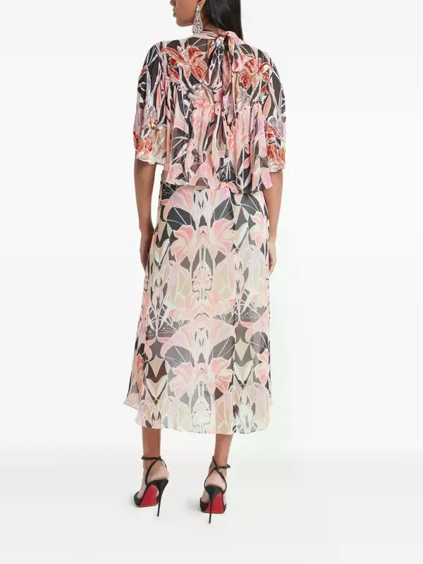 TEMPERLEY LONDON Alani Midi Dress - Pink