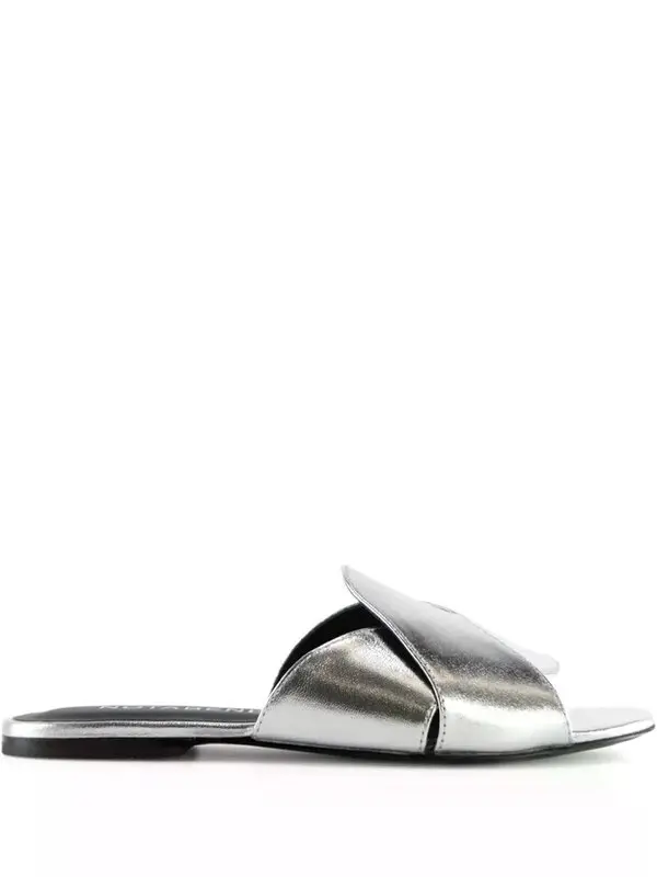 NOTABENE Fanny Metallic Slides - Silver