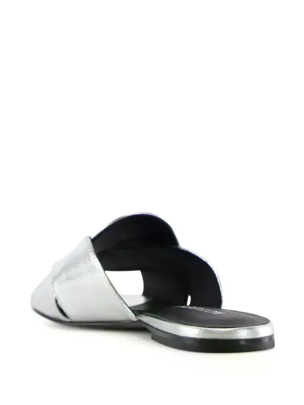 NOTABENE Fanny Metallic Slides - Silver