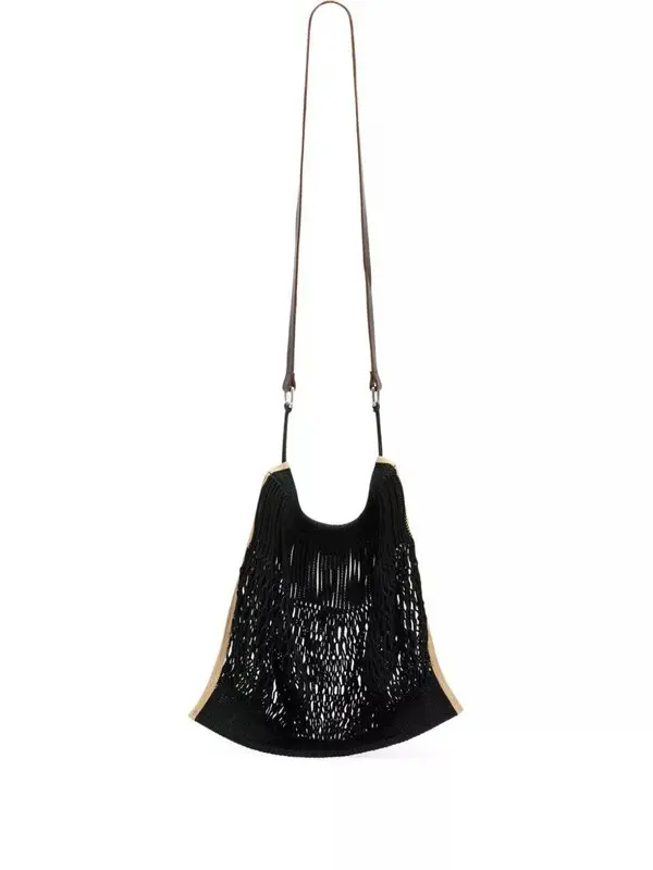 LEMAIRE Mesh-detail Shoulder Bag - Black