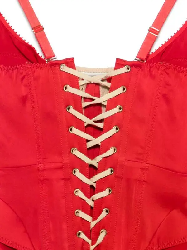 MARIA LUCIA HOHAN Wildcat Corset - Red