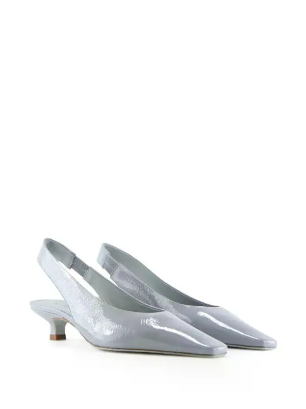 NOTABENE Eleonora Patent-leather Slingback Pumps - Blue