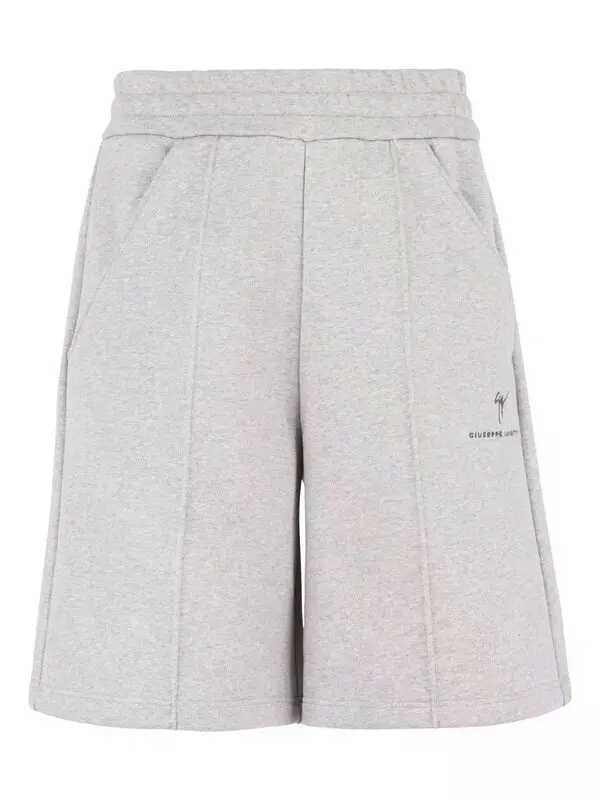 GIUSEPPE ZANOTTI Cotton Track Shorts - Grey