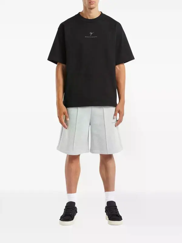 GIUSEPPE ZANOTTI Cotton Track Shorts - Grey