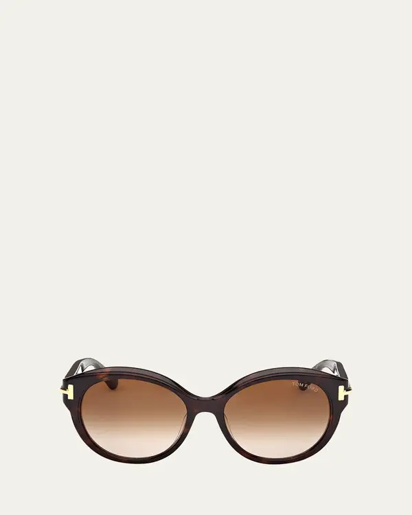 TOM FORD Icon Collection Round Frame Sunglasses - Dhavbrng