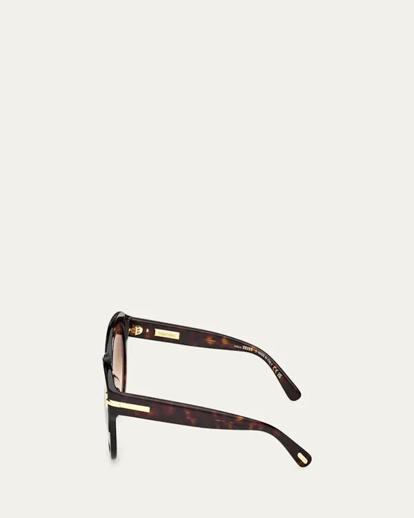 TOM FORD Icon Collection Round Frame Sunglasses - Dhavbrng