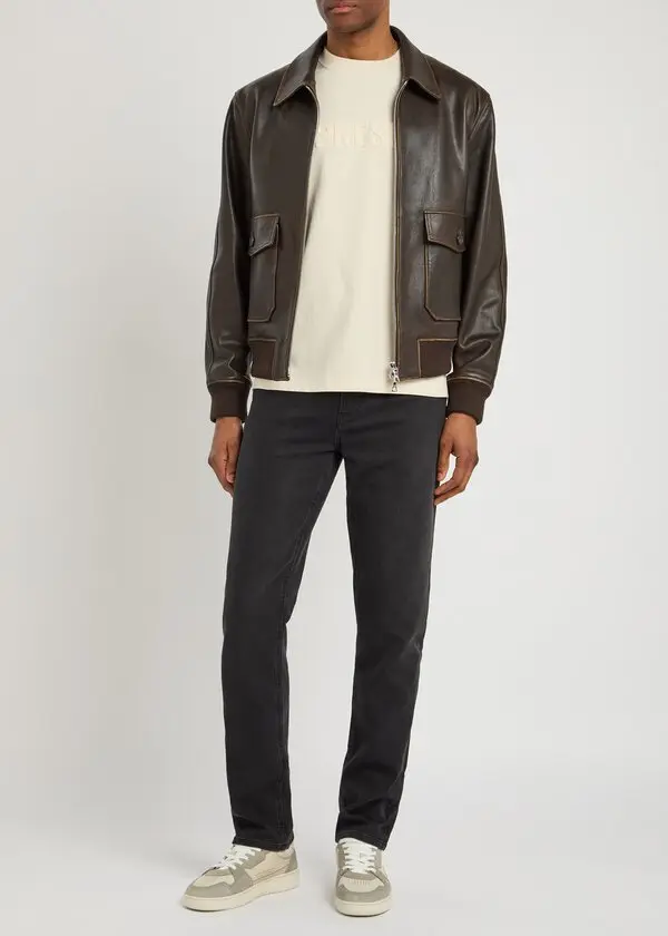 FRAME Modern Straight-leg Jeans In Raven Wash - Black