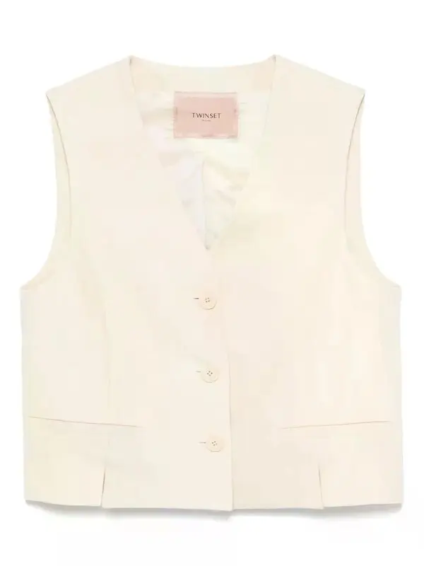 TWINSET Logo-plaque Waistcoat - Neutrals