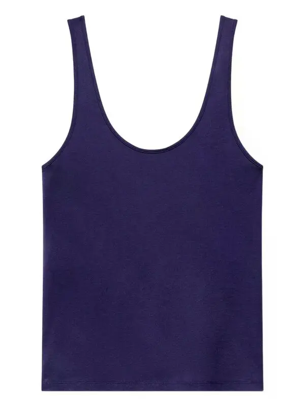 Another Tomorrow Scoop-neck Tank Top - Blue