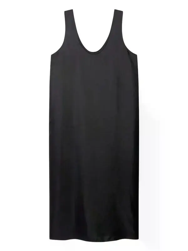 Another Tomorrow Silk Tank Dress - Black