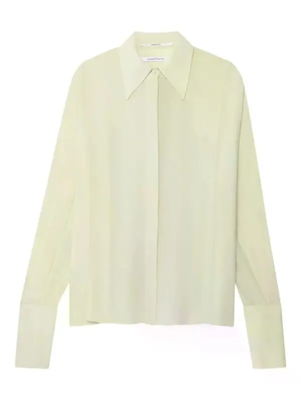 Another Tomorrow Pleated Wrap Shirt