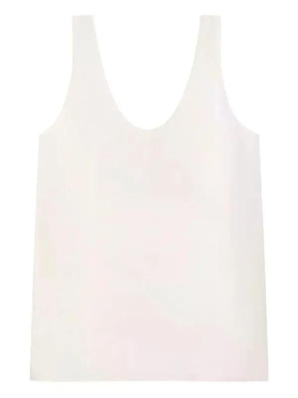 Another Tomorrow Silk Tank Top - Neutrals