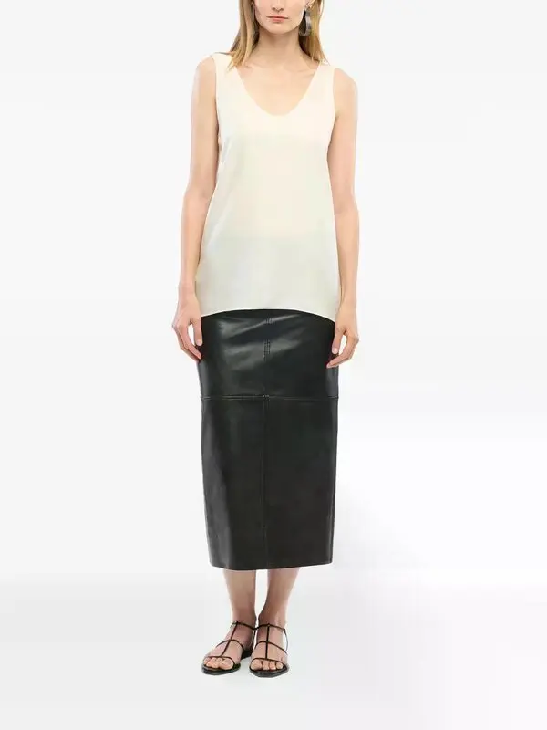 Another Tomorrow Silk Tank Top - Neutrals