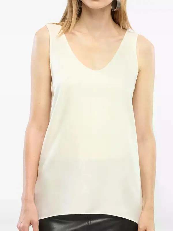 Another Tomorrow Silk Tank Top - Neutrals