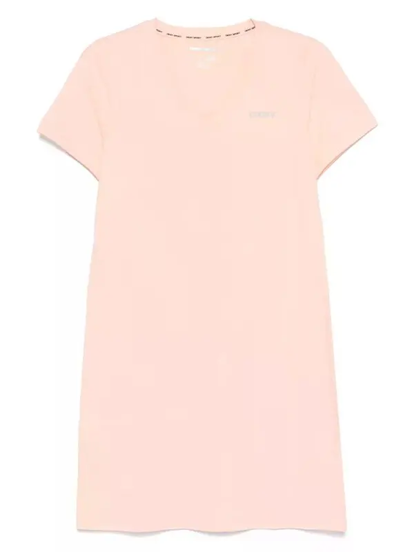 Dkny Studded-logo Mini Dress - Orange