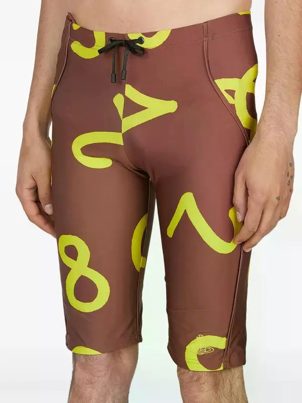 VIVIENNE WESTWOOD Numbers-print Swim Shorts