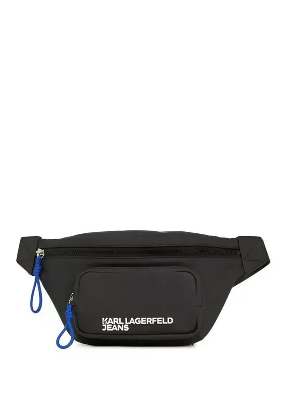 Karl Lagerfeld Klj Logo-embellished Belt Bag - Black