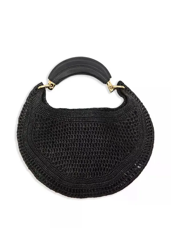 Chloé Woven Raffia Bag - Black